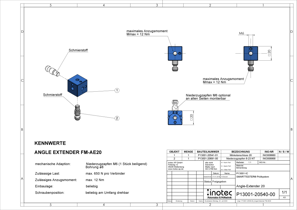 Winkelanschluss 20 – inotec AP GmbH – SMARTTESTER® Prüfsysteme